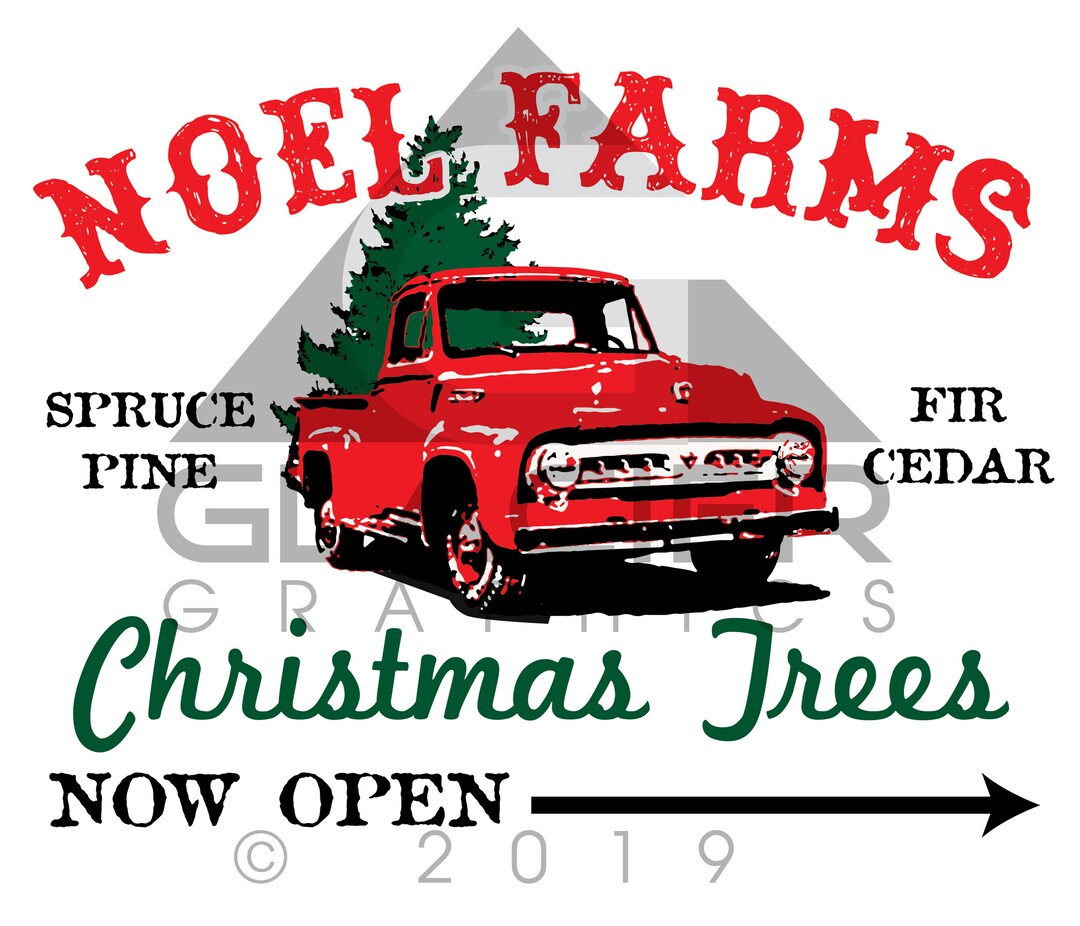 Noel Farms Christmas Tree Farm SVG Die Cut Christmas Clipart Christmas ...