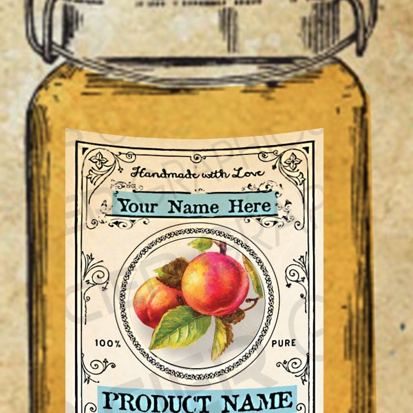 Peach Labels - Etsy