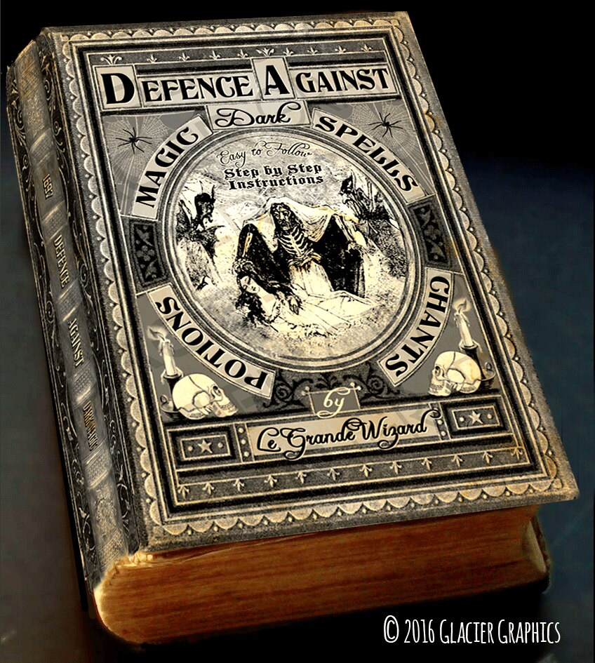 Spell Bookcover Halloween Witch Book Wizard Book Cover Digital | Etsy