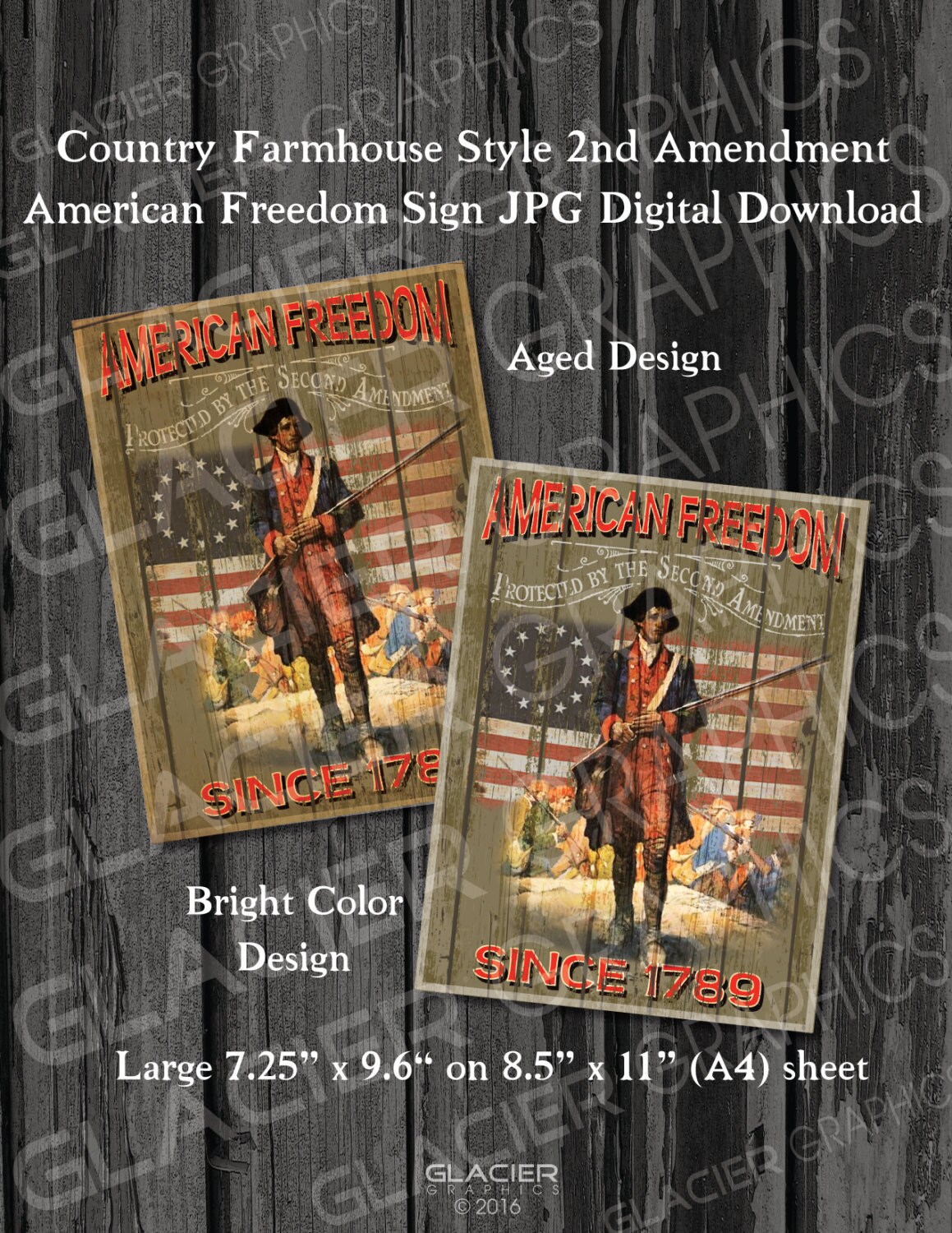 2nd Amendment Sign Country Farmhouse Printable American | Etsy