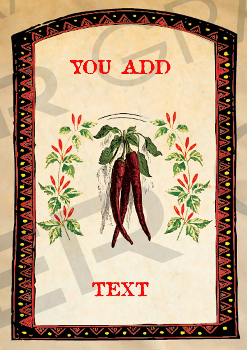 DIY Homemade Hot Sauce Label Editable Gift Tags Bottle Label Hot Sauce ...