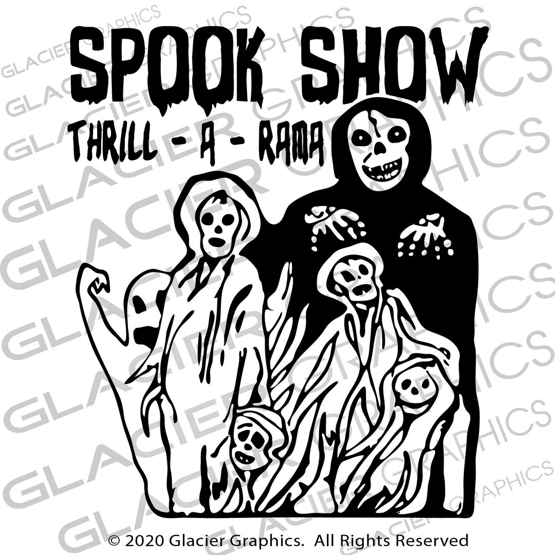 Spook Show SVG Halloween Signs Horror Movie Die Cut Halloween Clipart ...