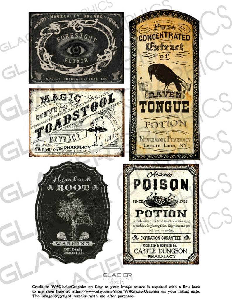Halloween Poison Labels Halloween Witch Potion Labels Halloween Witchs ...
