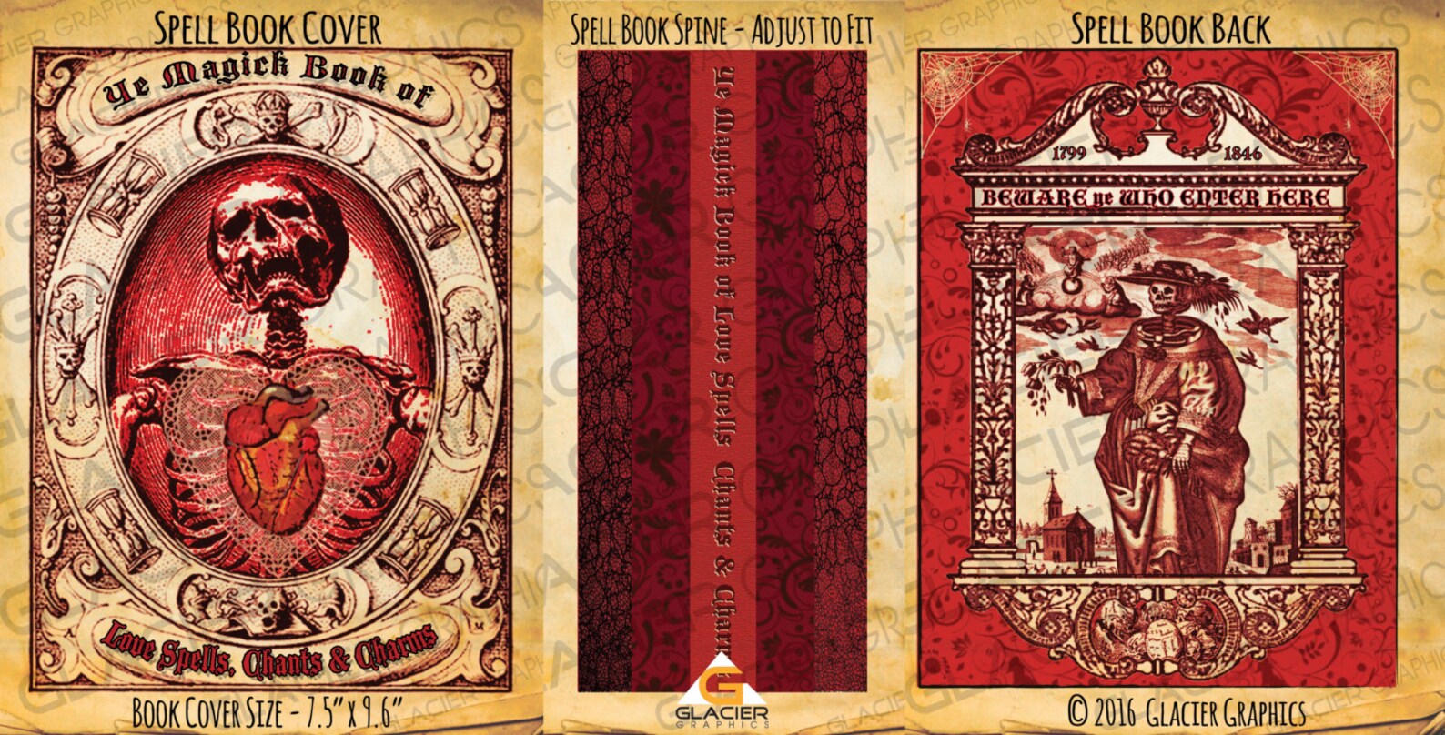 Spell Book Cover Halloween Witch Spell Book Cover Digital | Etsy