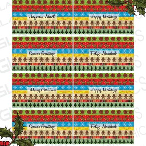 Printable Holiday Gift Tags Bright Festive Christmas Gift Tags Bright ...
