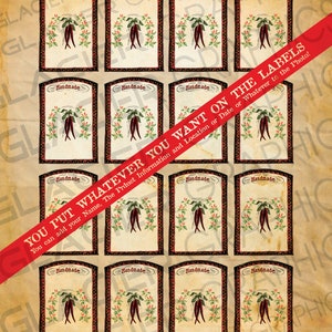 DIY Homemade Red Pepper Label Editable Gift Tags Bottle Label Red Chile ...