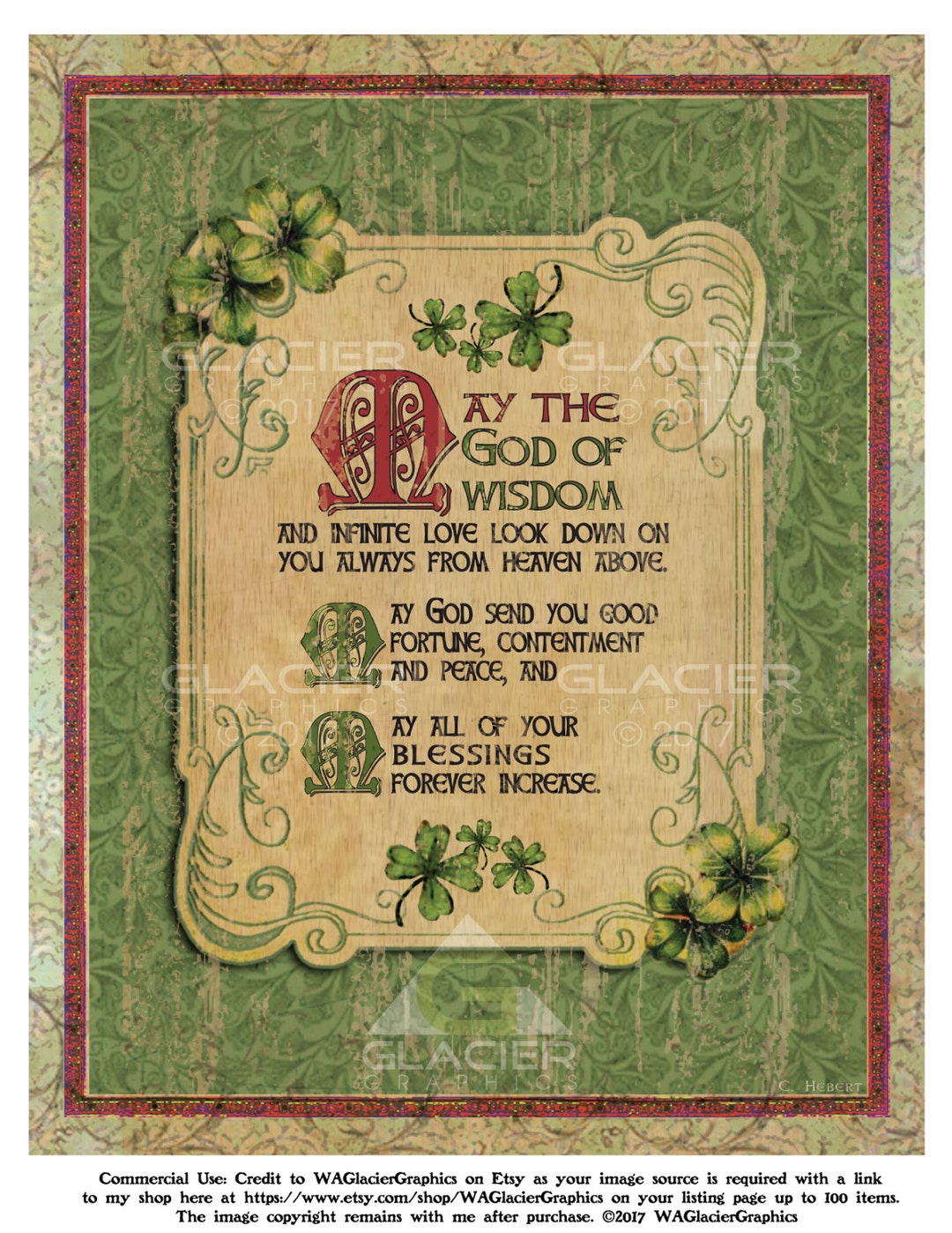 Irish Blessing Sign Printable Art 8x10 Digital Download St. Patricks ...