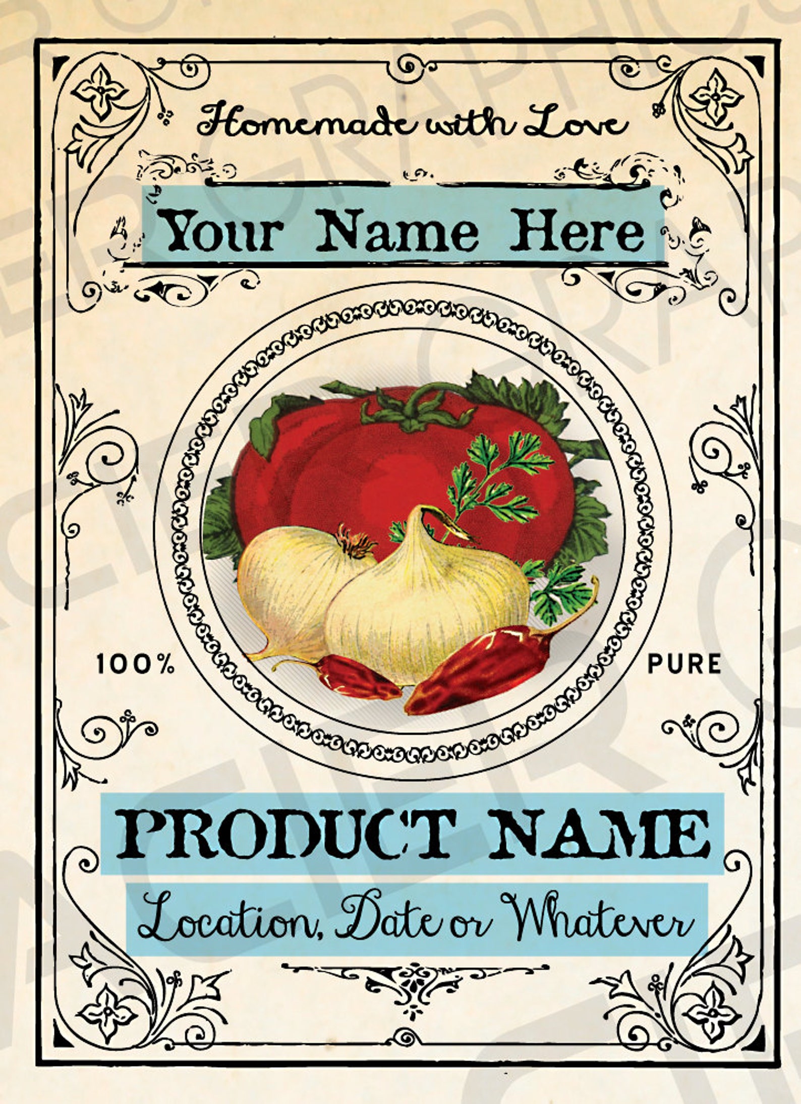 9 Homemade Salsa Labels Editable Gift Tags Salsa Labels Salsa | Etsy