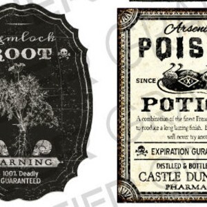 Halloween Poison Labels Halloween Witch Potion Labels Halloween Witchs ...