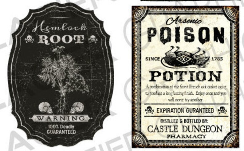 Halloween Poison Labels Halloween Witch Potion Labels Halloween Witchs ...
