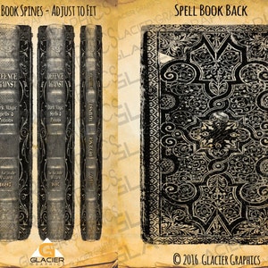 Spell Bookcover Halloween Witch Book Wizard Book Cover Digital Download ...