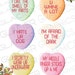 Conversation Heart Clipart Candy Heart Clipart Funny Candy Hearts ...