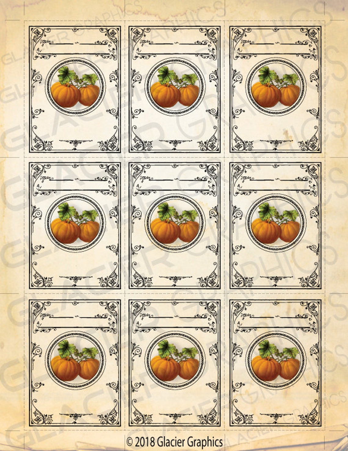 Pumpkin Butter Labels Vintage Pumpkin Tags Pumpkin Gift Labels | Etsy