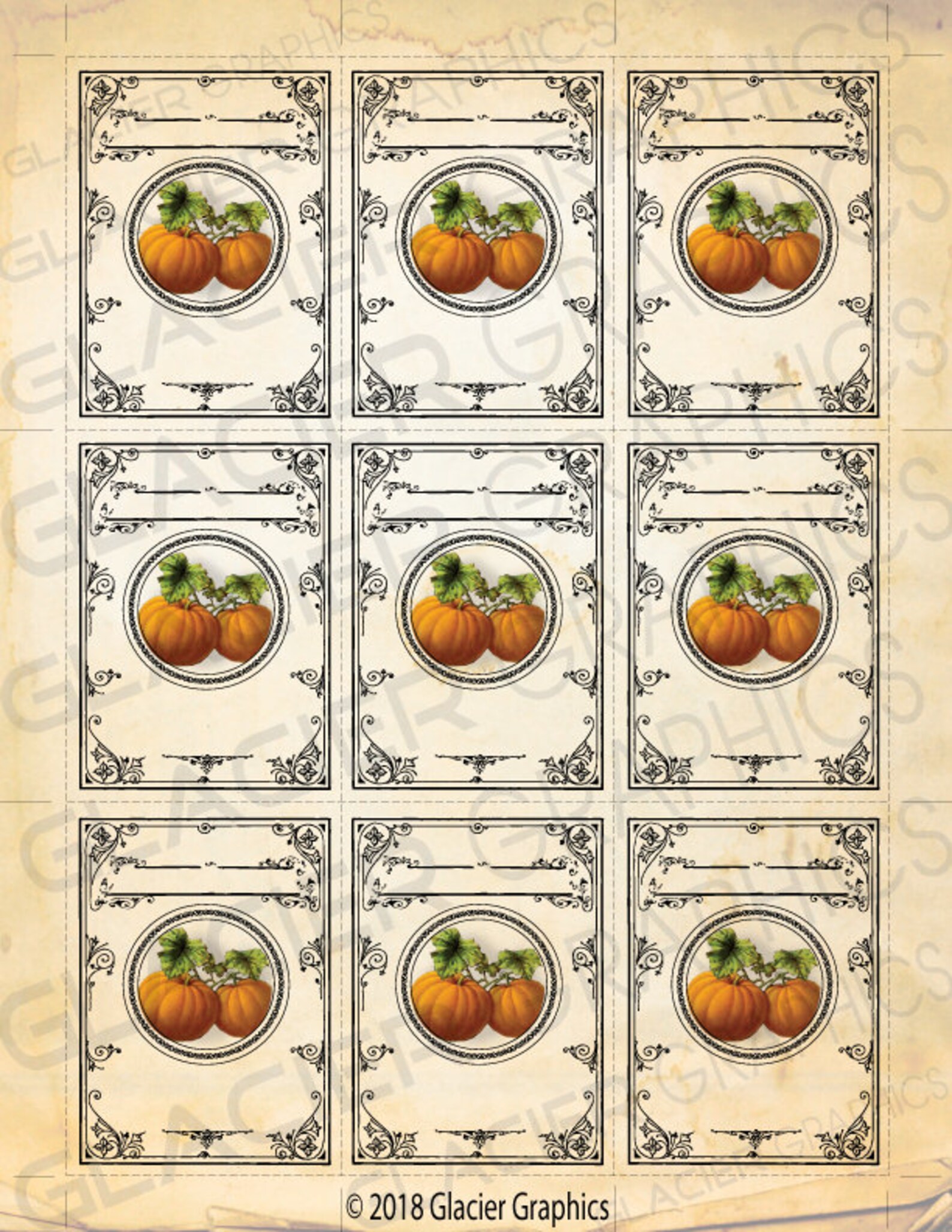 Pumpkin Butter Labels Vintage Pumpkin Tags Pumpkin Gift Labels | Etsy