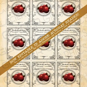 DIY Beets Label Candied Beets Label Pickled Beets EDITABLE Digital ...