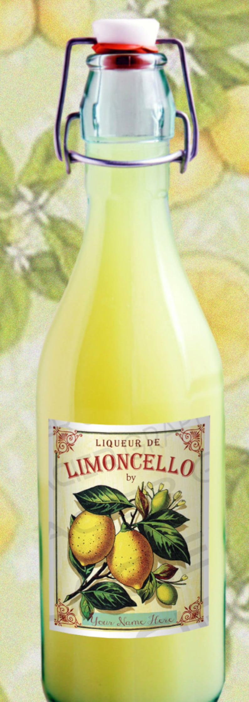 DIY Limoncello Label Customizable Limoncello Bottle Label Limoncello ...