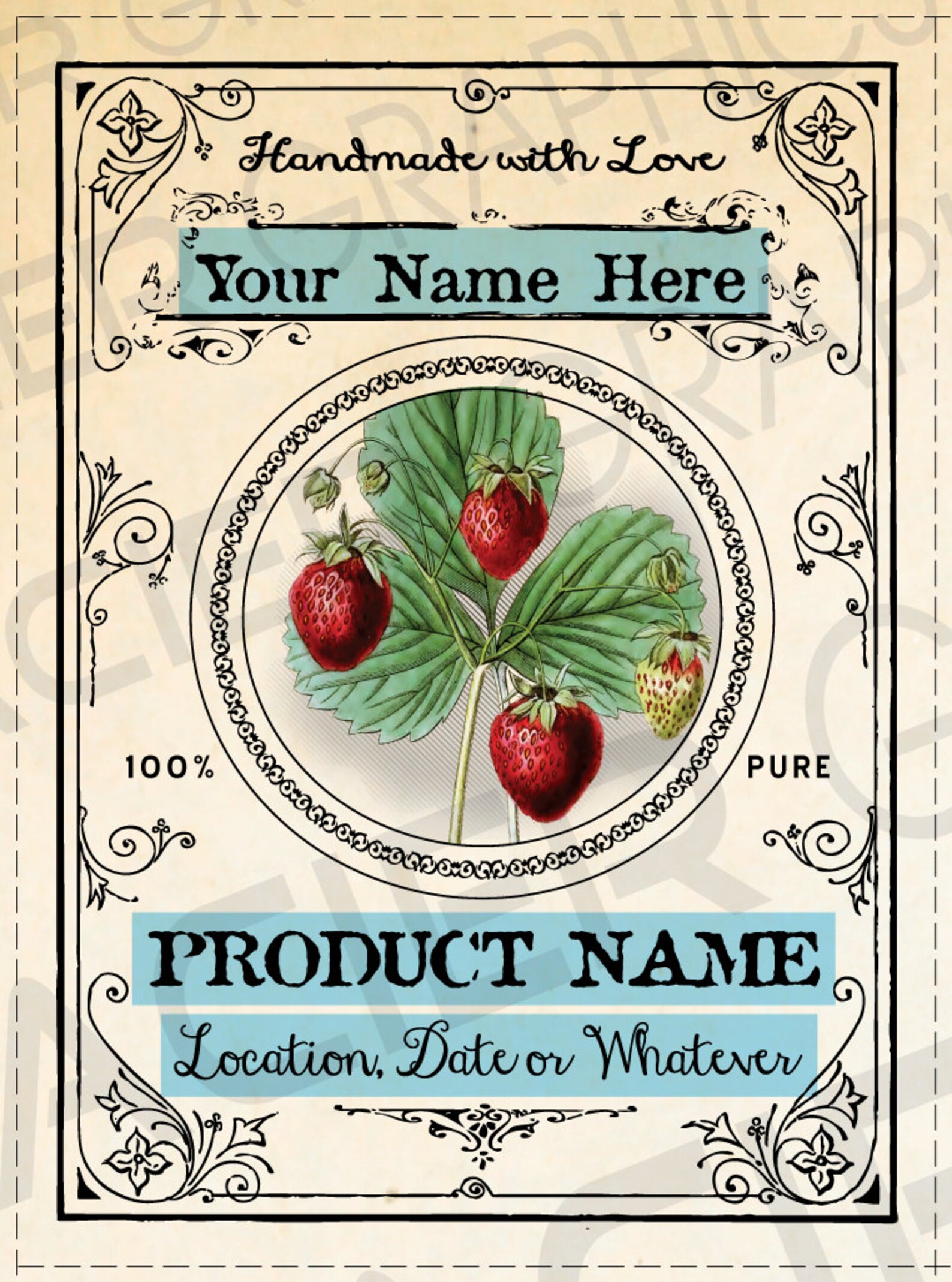 Strawberry Label Strawberries Canning Label Download Strawberry Tags ...