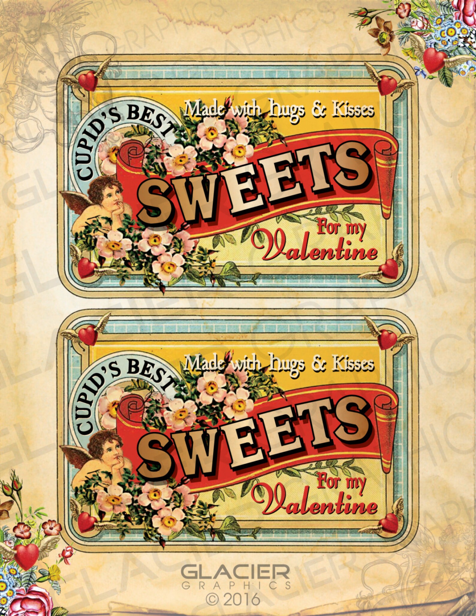 Vintage Valentine Candy Label Digital Download Printable | Etsy