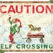 Country Christmas Elf Crossing Primitive Sign Digital Download Country ...