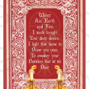 Love Spell Cards Vintage Witch Spell Cards Digital Download Valentine ...