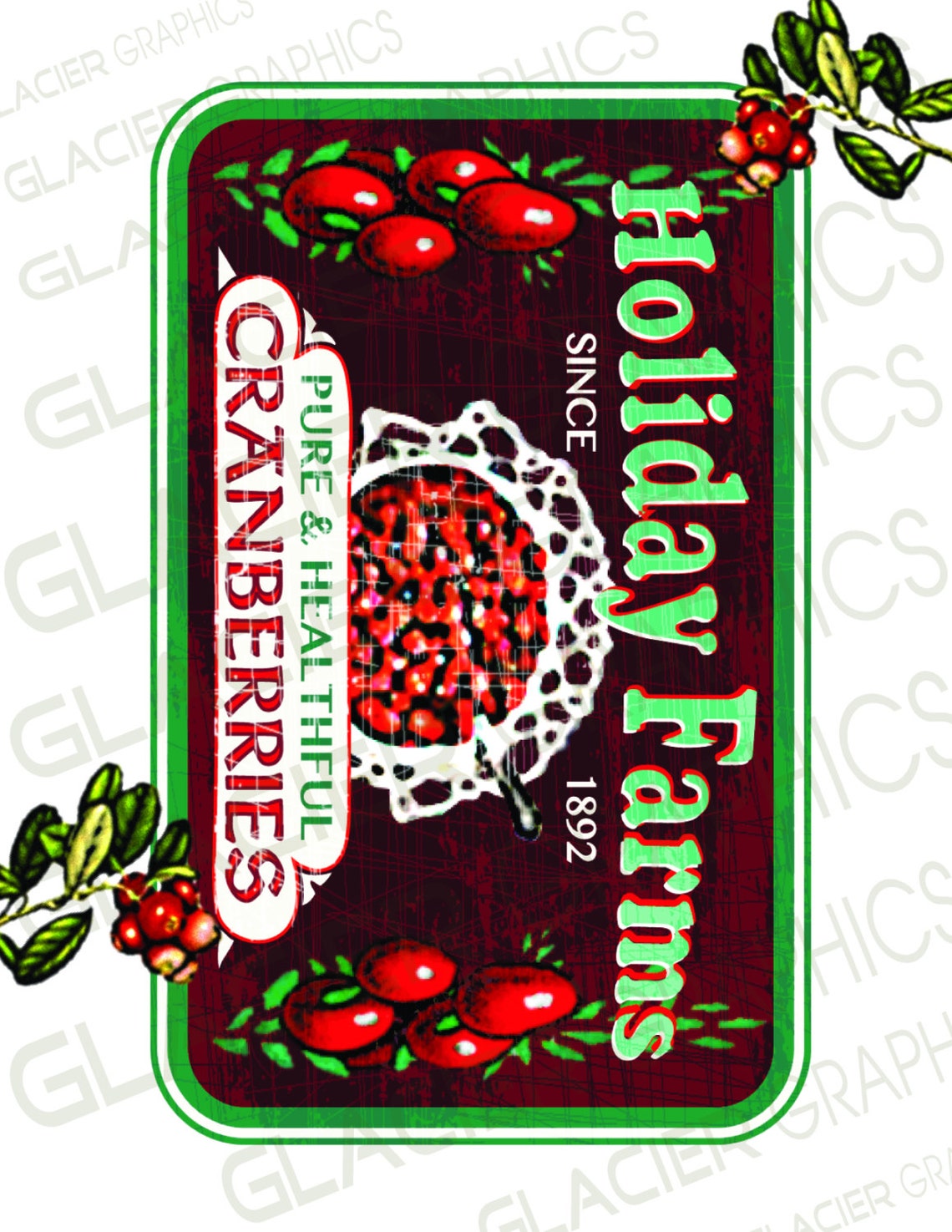 Cranberries Label Primitive Digital Download Vintage - Etsy