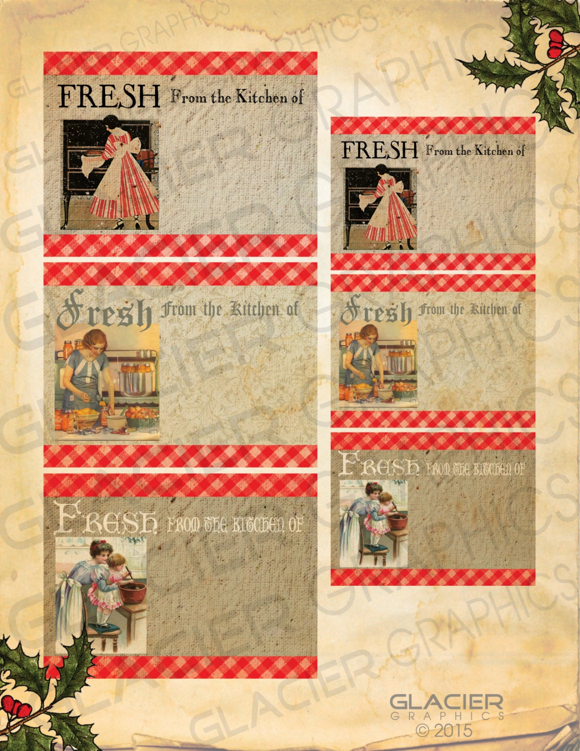 Country Farmhouse Printable From the Kitchen of Labels | Etsy