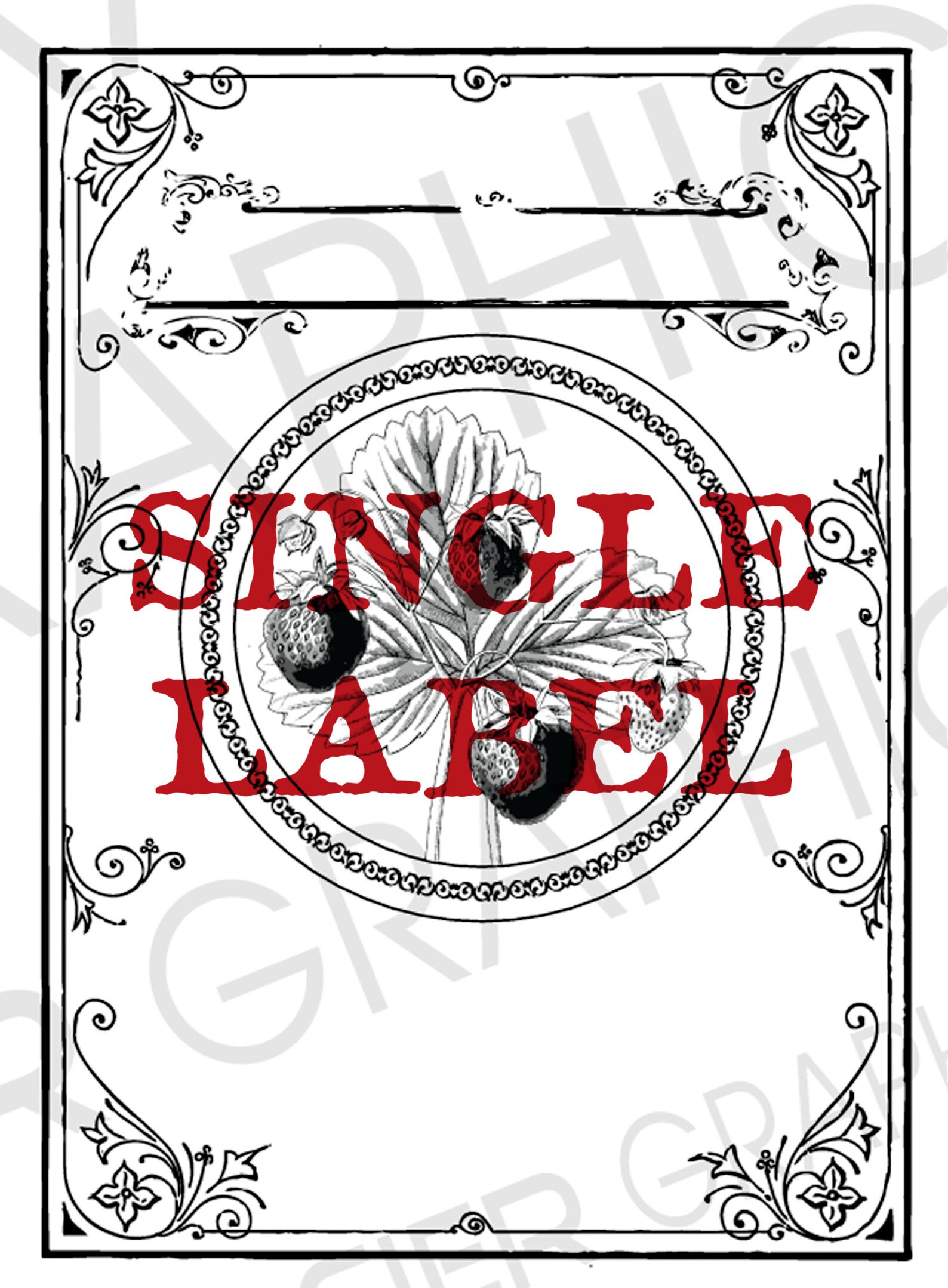 DIY Blank Strawberry Labels Aged You Edit Strawberries Canning Labels ...