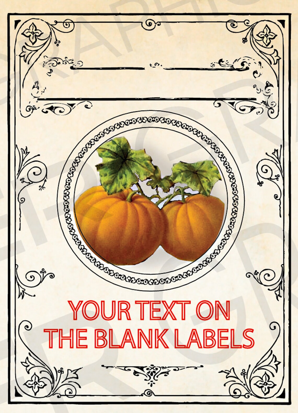 Pumpkin Butter Labels Vintage Pumpkin Tags Pumpkin Gift Labels | Etsy