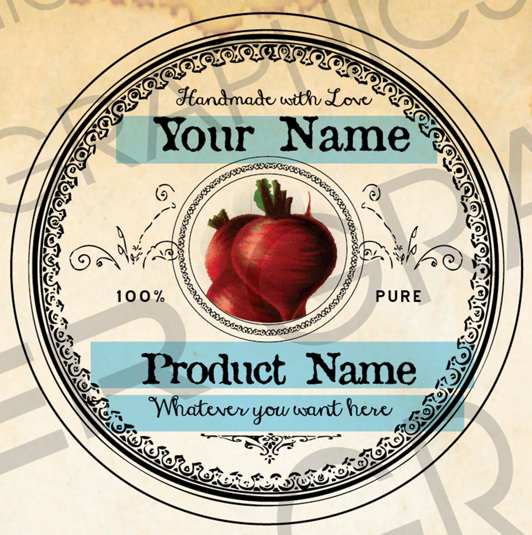 Large Mouth Round Beets Labels 2.5in Large Round Beets Canning Labels ...
