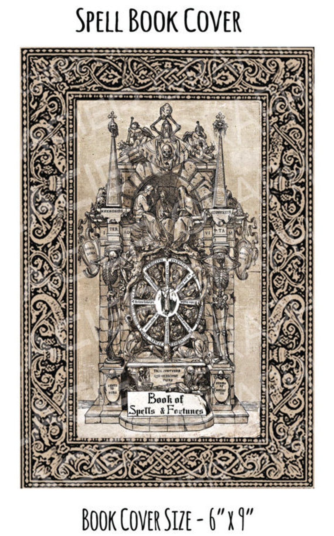 Book of Witch Spells & Fortunes Witch Spell Book Cover Halloween ...