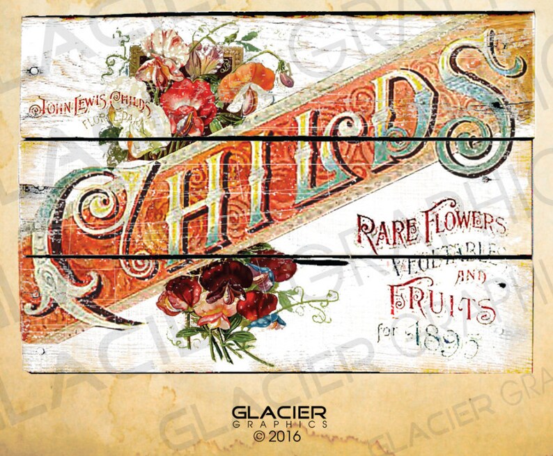 Country Farmhouse Wood Crate Seed Catalogue Primitive Labels - Etsy