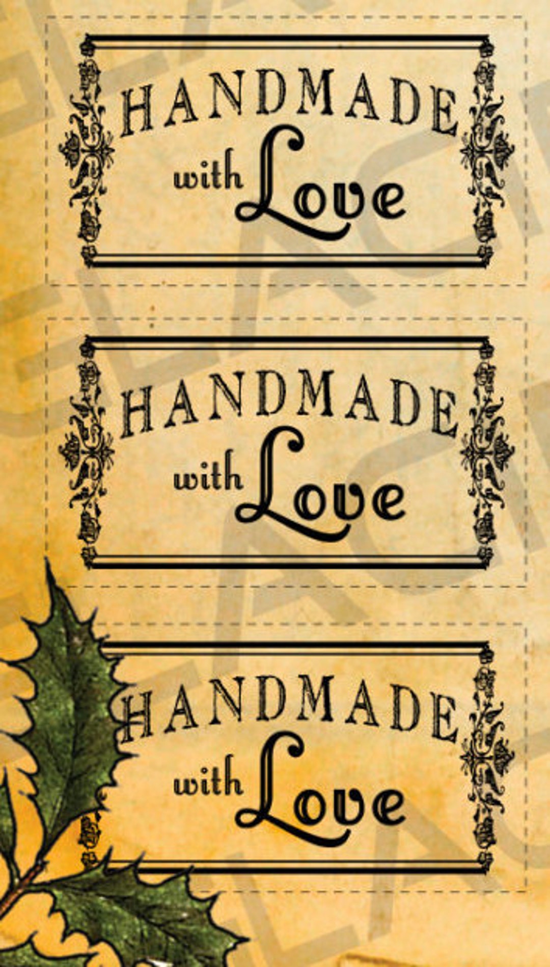 Printable Handmade Labels Digital Download Printable 2" Round 2 ...