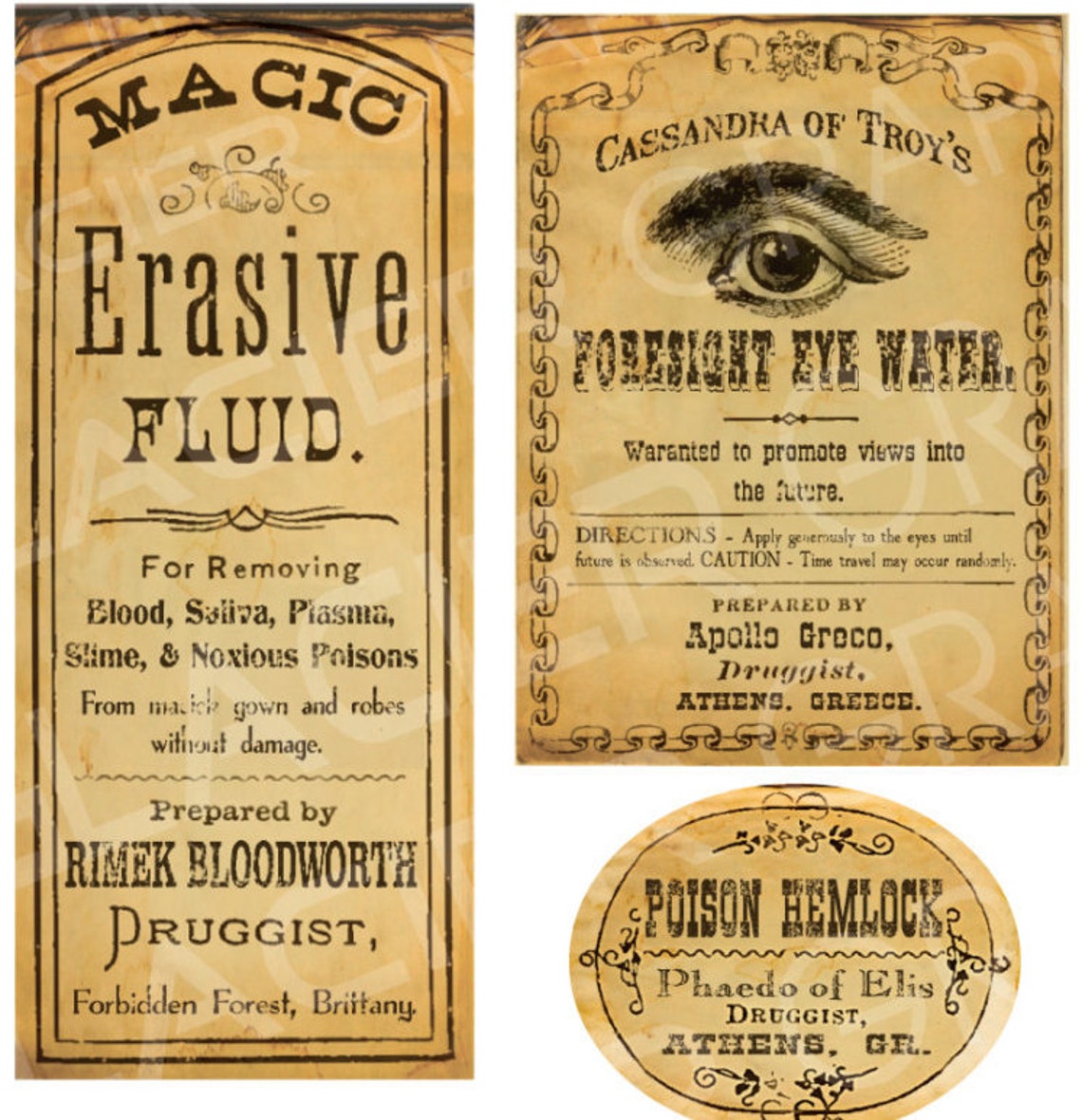 Halloween Witch Poison Bottle Labels Halloween Witch Potion Bottle Tags ...