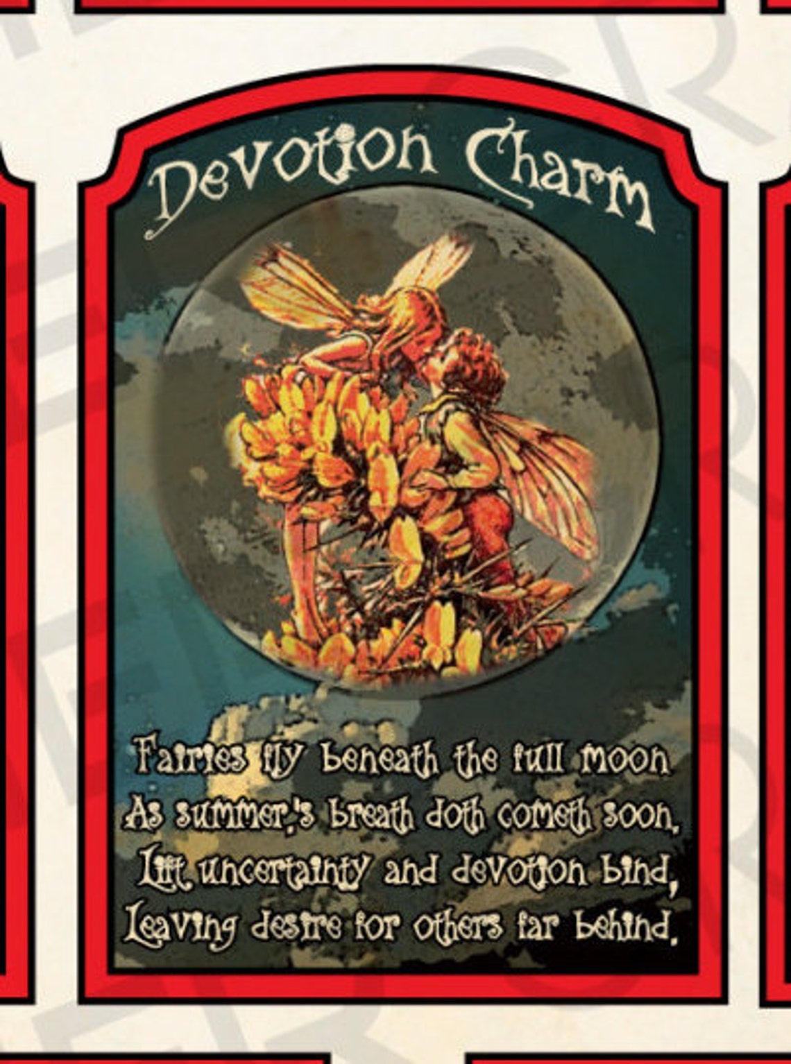 Witch Spell Cards Valentine Love Spell Card Digital Download Printable ...