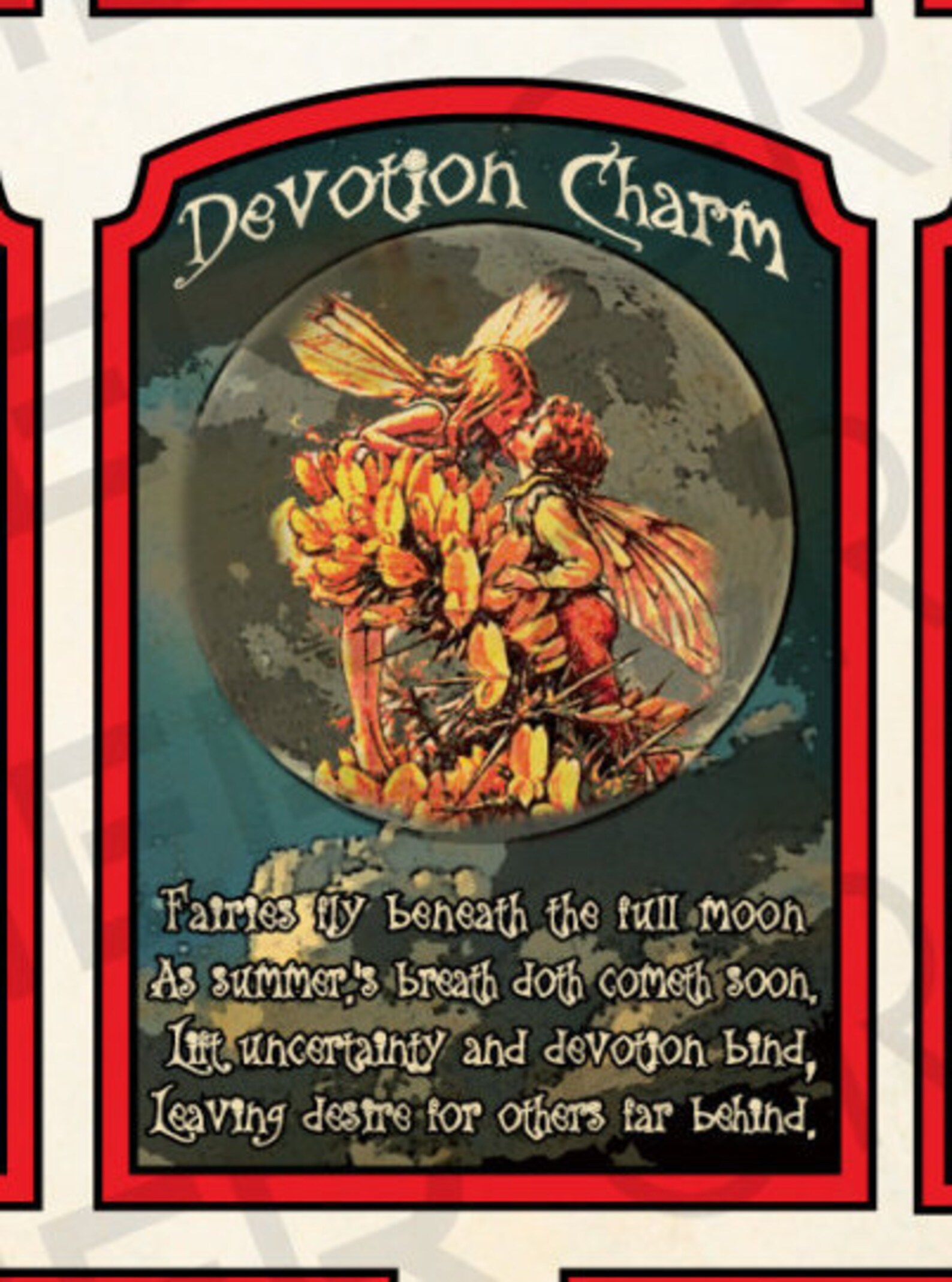 Witch Spell Cards Valentine Love Spell Card Digital Download | Etsy