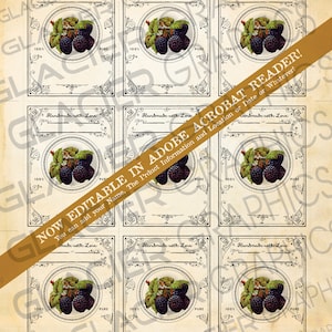 Blackberries Label Blackberry Canning Labels Download Blackberry Syrup ...