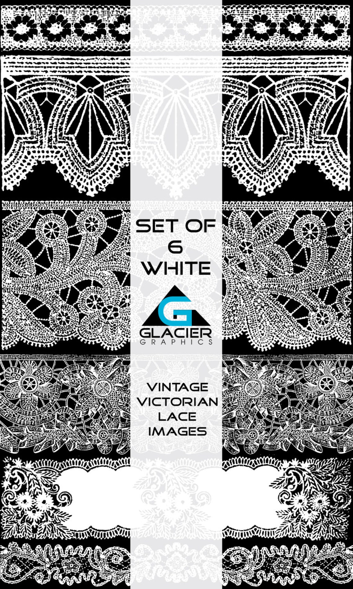 6 Vintage Victorian Lace Illustrations White Copyright Free - Etsy