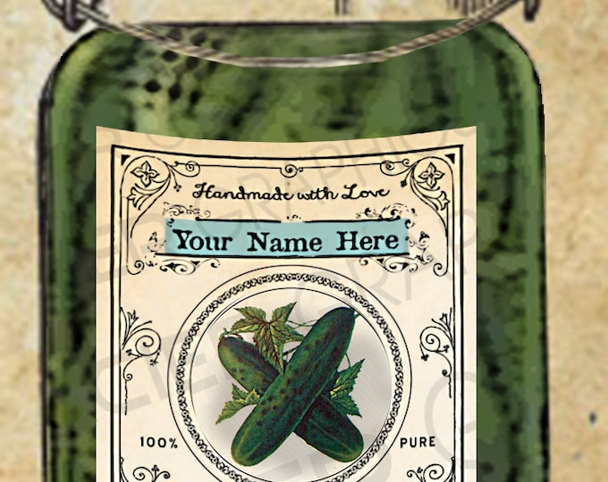 Pickles Labels Pickle Canning Labels Download Pickle Tags | Etsy