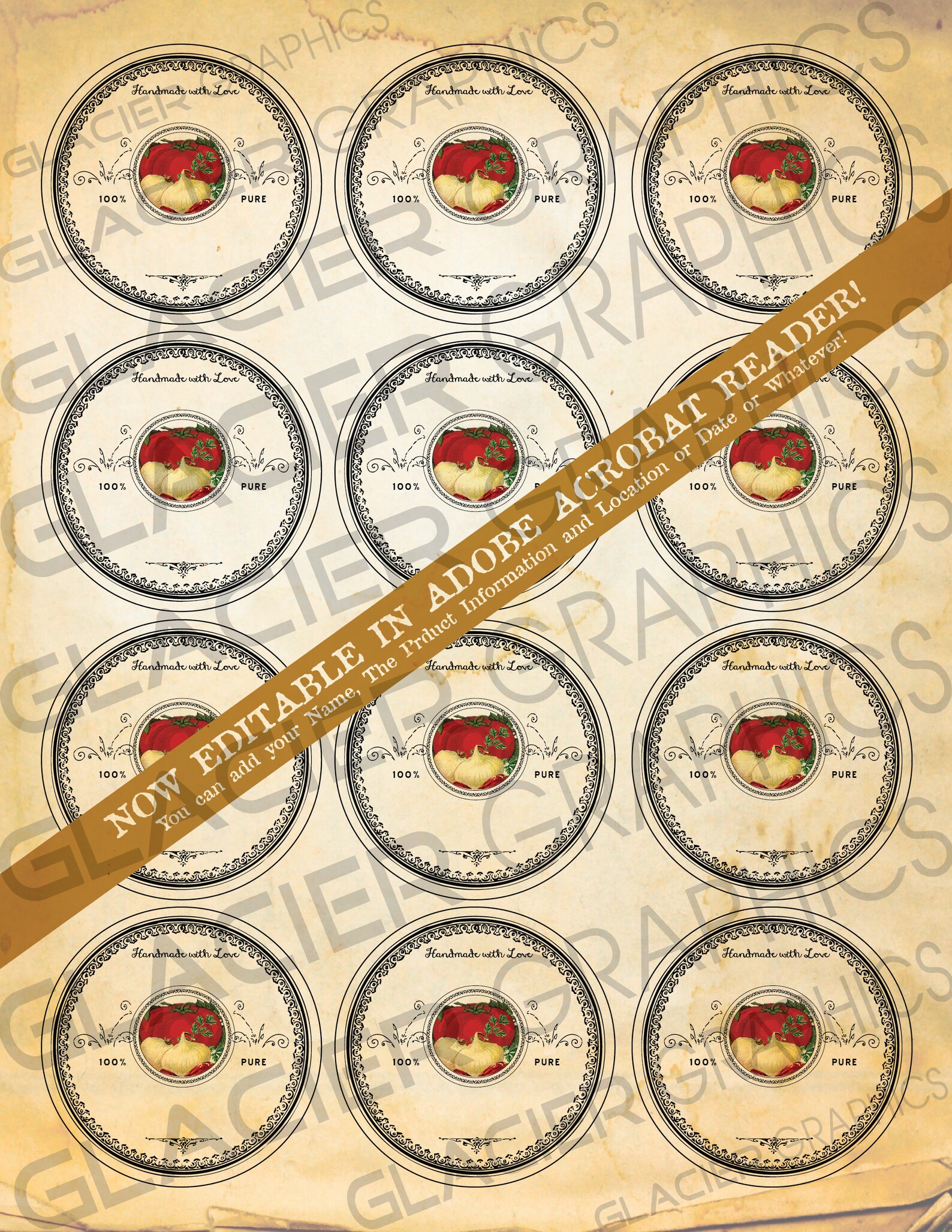 Large Mouth Round Homemade Salsa Labels 2.5in Large Round Salsa Canning ...