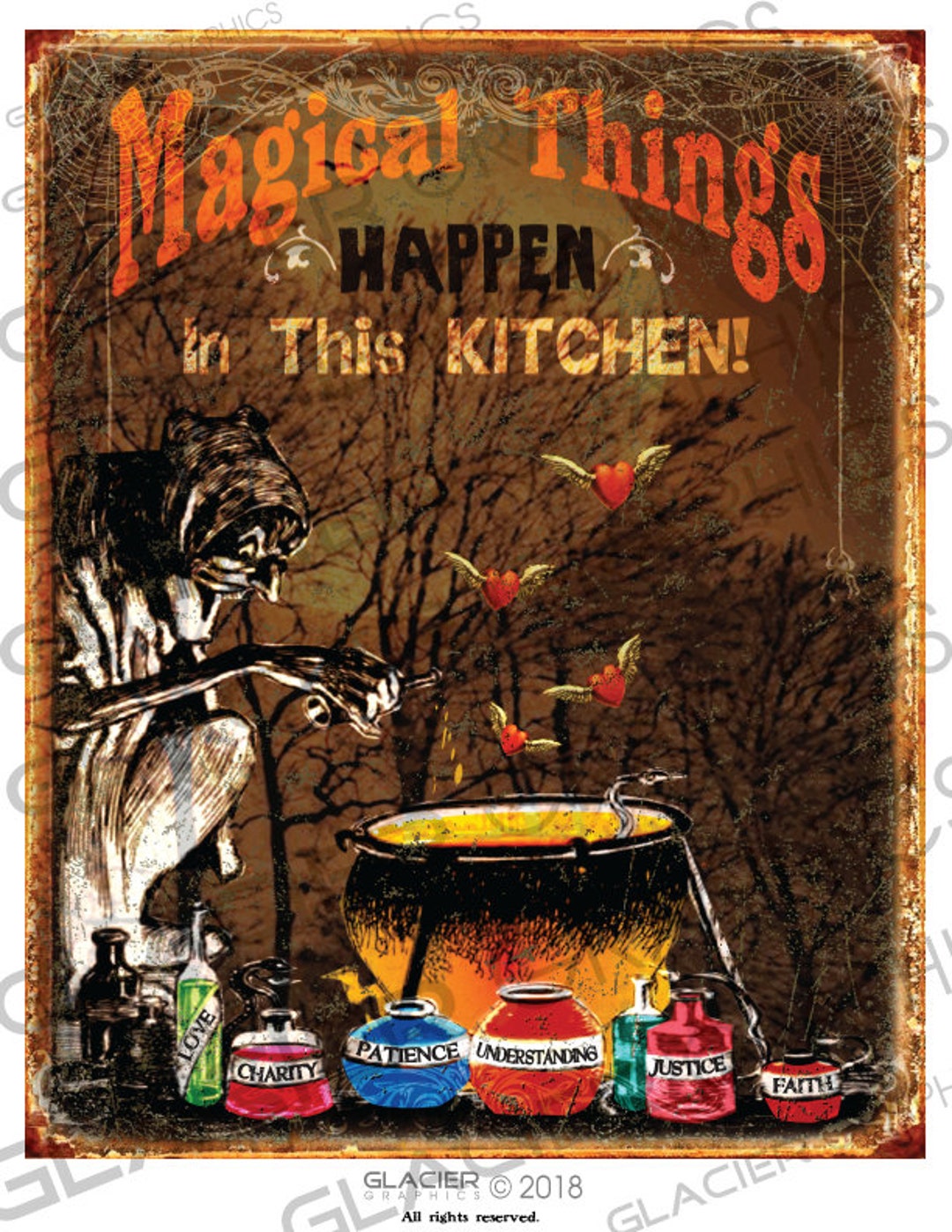 Vintage Witch Cooking in the Kitchen Print Digital Download Vintage ...