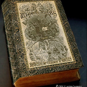 Vintage Spell Bookcover Halloween Witch Curses & Spells Digital ...