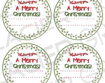 Printable Christmas Mason Jar Label Canning Jar Label - Etsy