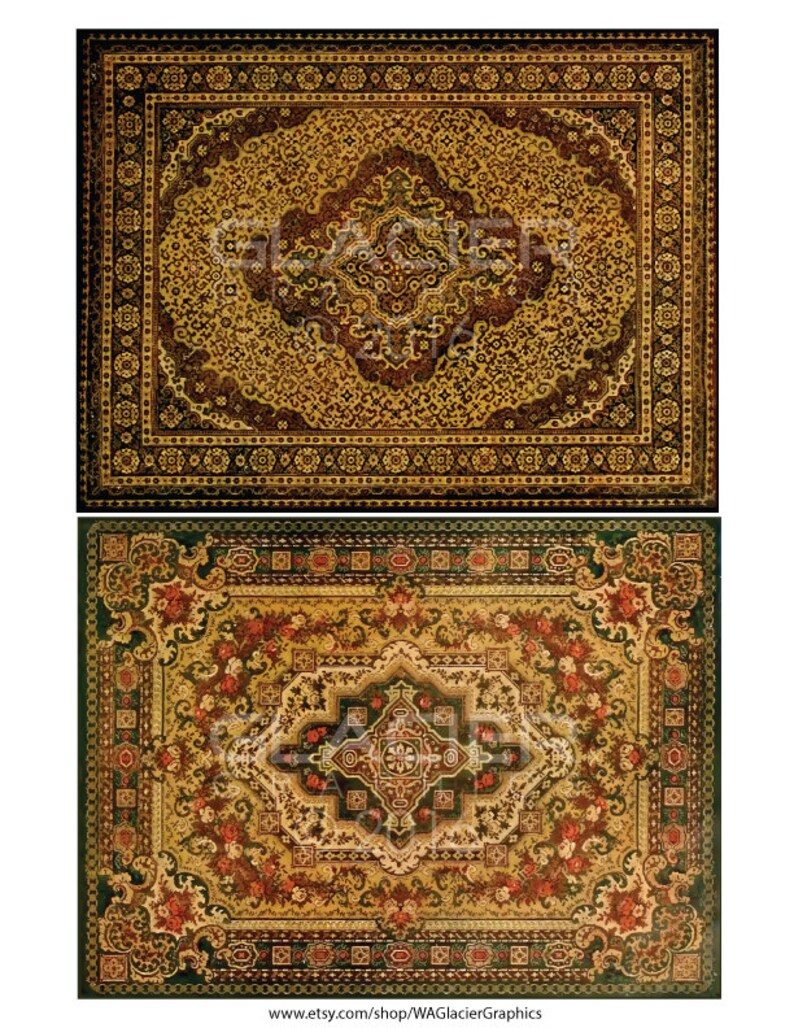 Printable Scrapbooking Paper VICTORIAN RUG PATTERN Vintage - Etsy
