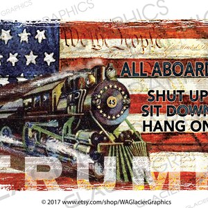 The Donald Trump Train Print Make America Great Again Trump | Etsy