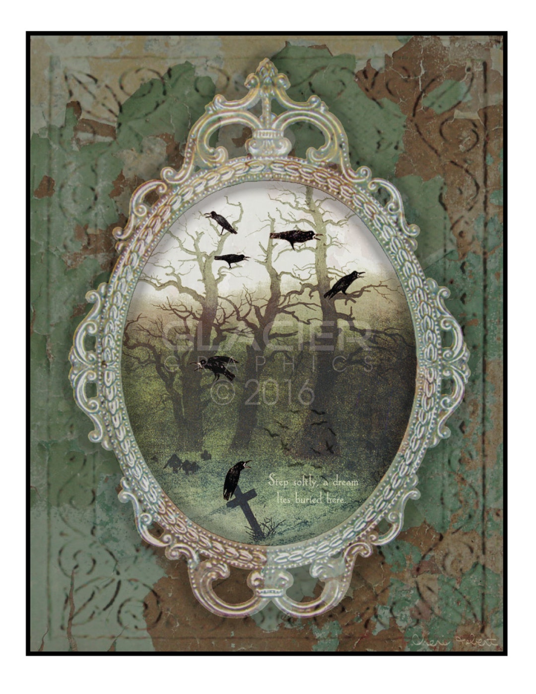 Murder of Crows Macabre Folk Art Print Digital Download Crows - Etsy