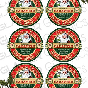 Vintage Christmas Caramels Label Christmas Printable Image Vintage ...