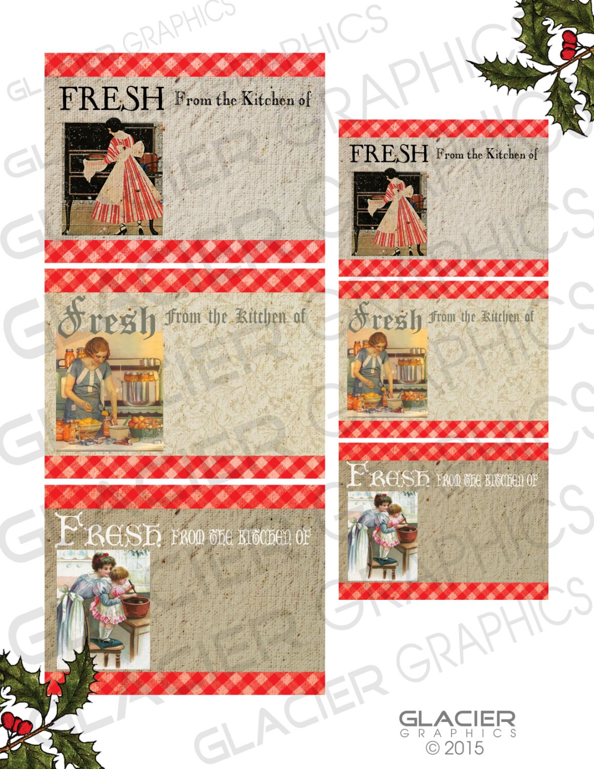 Country Farmhouse Printable From the Kitchen of Labels | Etsy