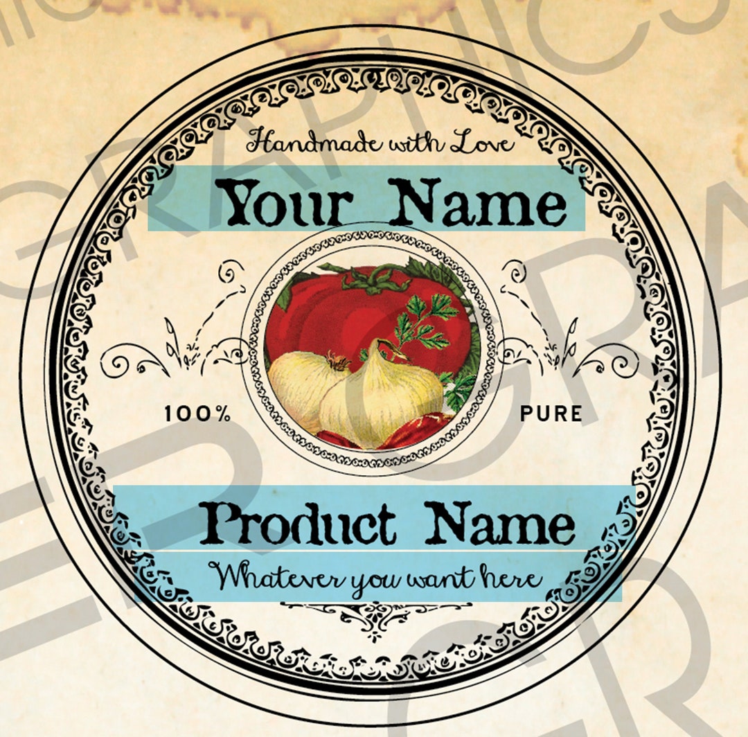 Large Mouth Round Homemade Salsa Labels 2.5in Large Round Salsa Canning ...