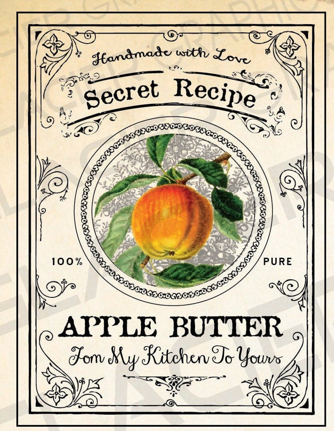 DIY Canning Labels Set Apple Butter Canning Labels Download Hang Tags ...