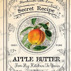 DIY Canning Labels Set Apple Butter Canning Labels Download Hang Tags ...